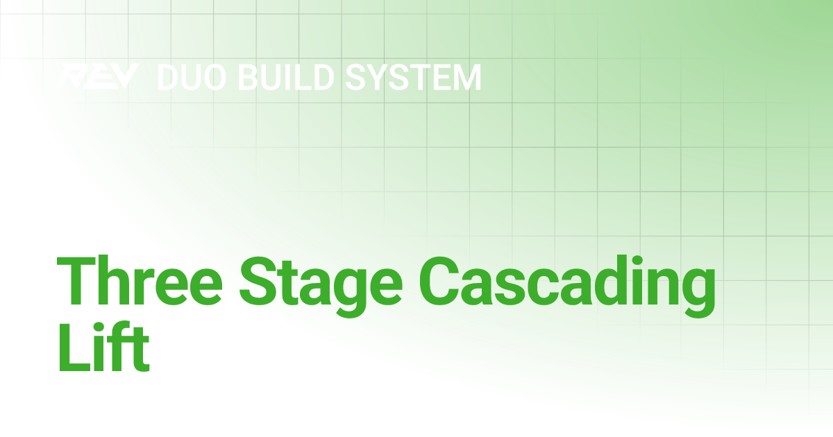 Three Stage Cascading Lift | REV DUO Build System | REV Robotics ...