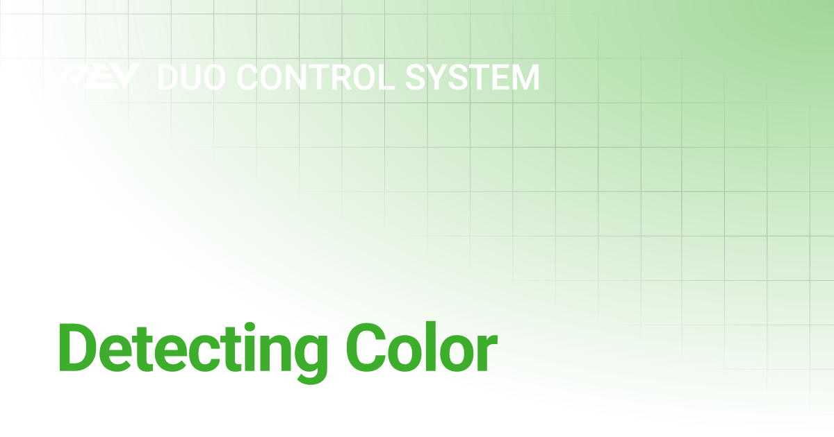 Detecting Color | REV Robotics Documentation