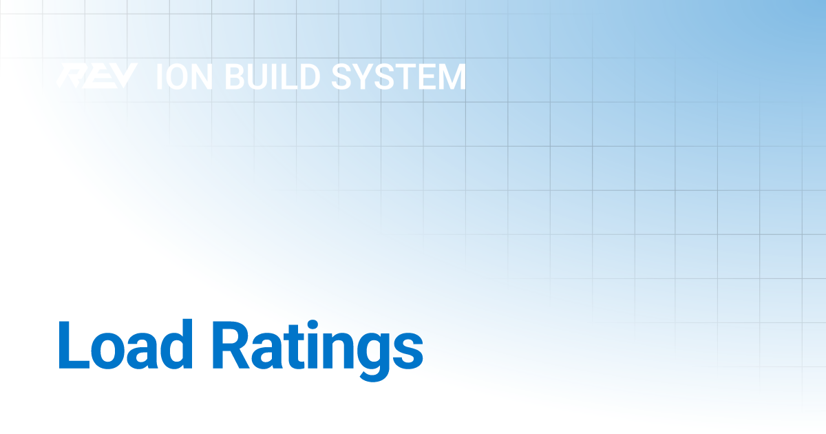 Load Ratings | REV Robotics Documentation