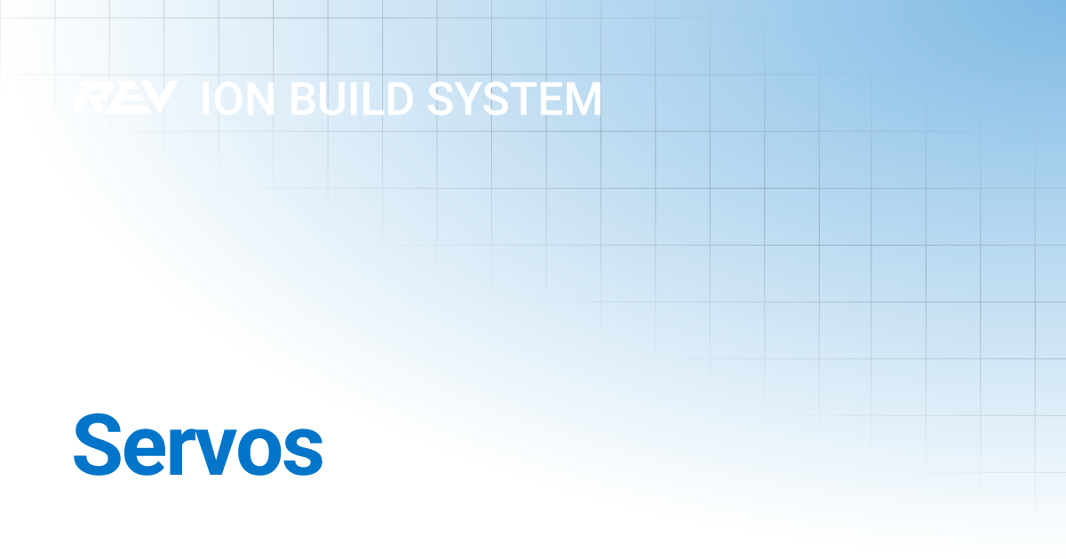 Servos | REV Robotics Documentation