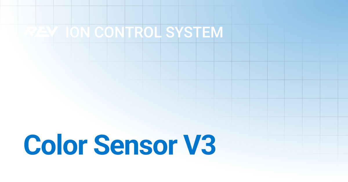 Color Sensor V3 | ION Control System