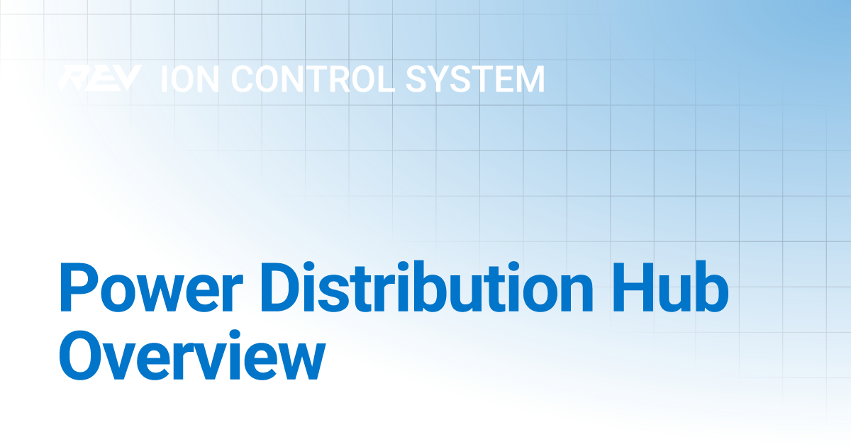 Power Distribution Hub Overview | REV Robotics Documentation
