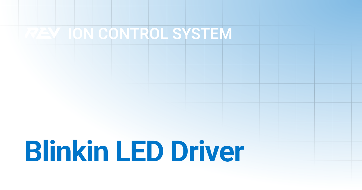 Blinkin LED Driver | REV Robotics Documentation