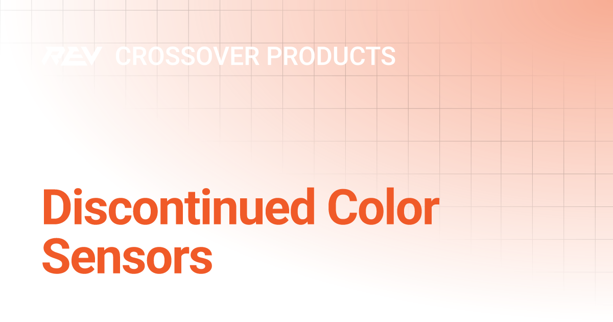 Discontinued Color Sensors | REV Robotics Documentation
