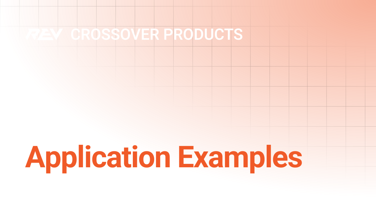 Application Examples | REV Crossover | REV Robotics Documentation