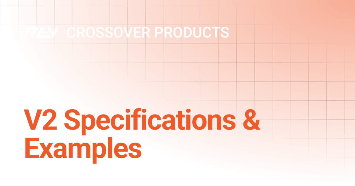 V2 Specifications & Examples | REV Robotics Documentation