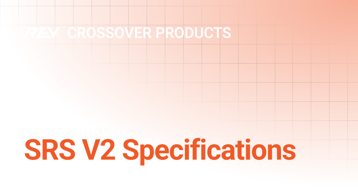 SRS V2 Specifications | REV Crossover | REV Robotics Documentation